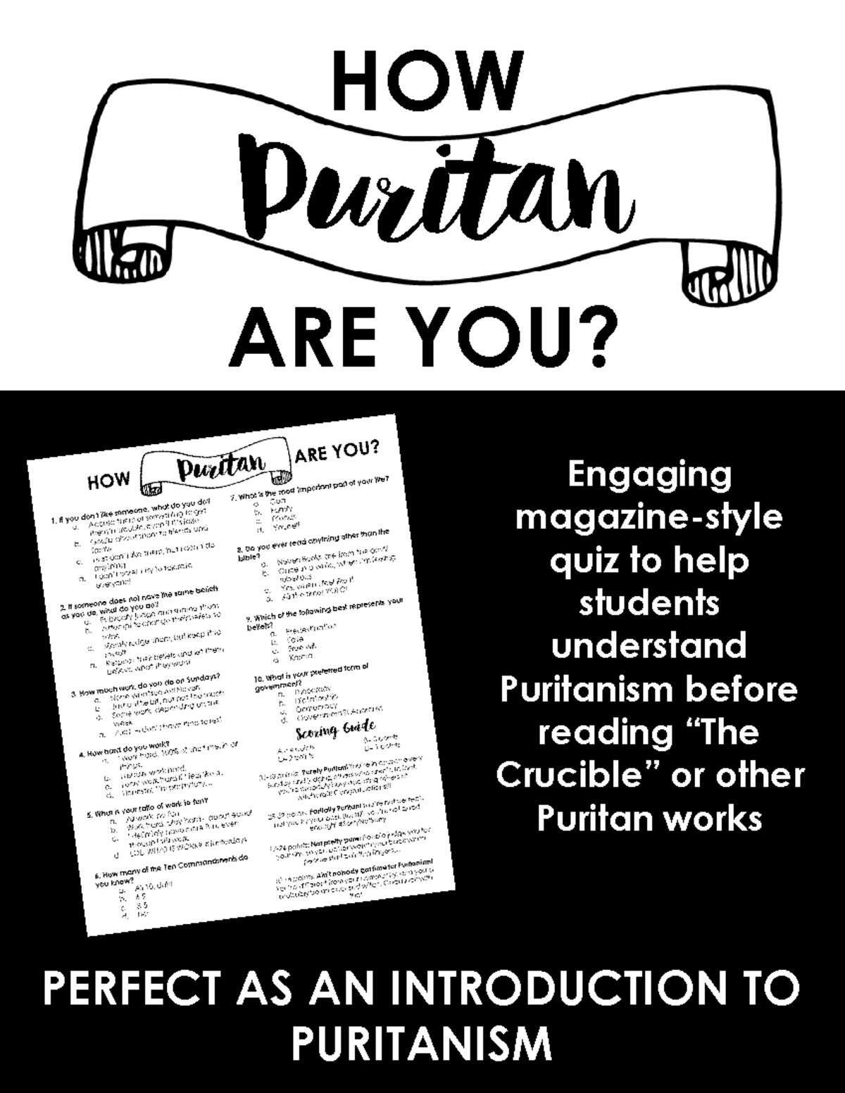 How puritan are you quiz full - Engaging magazine-style quiz to help ...