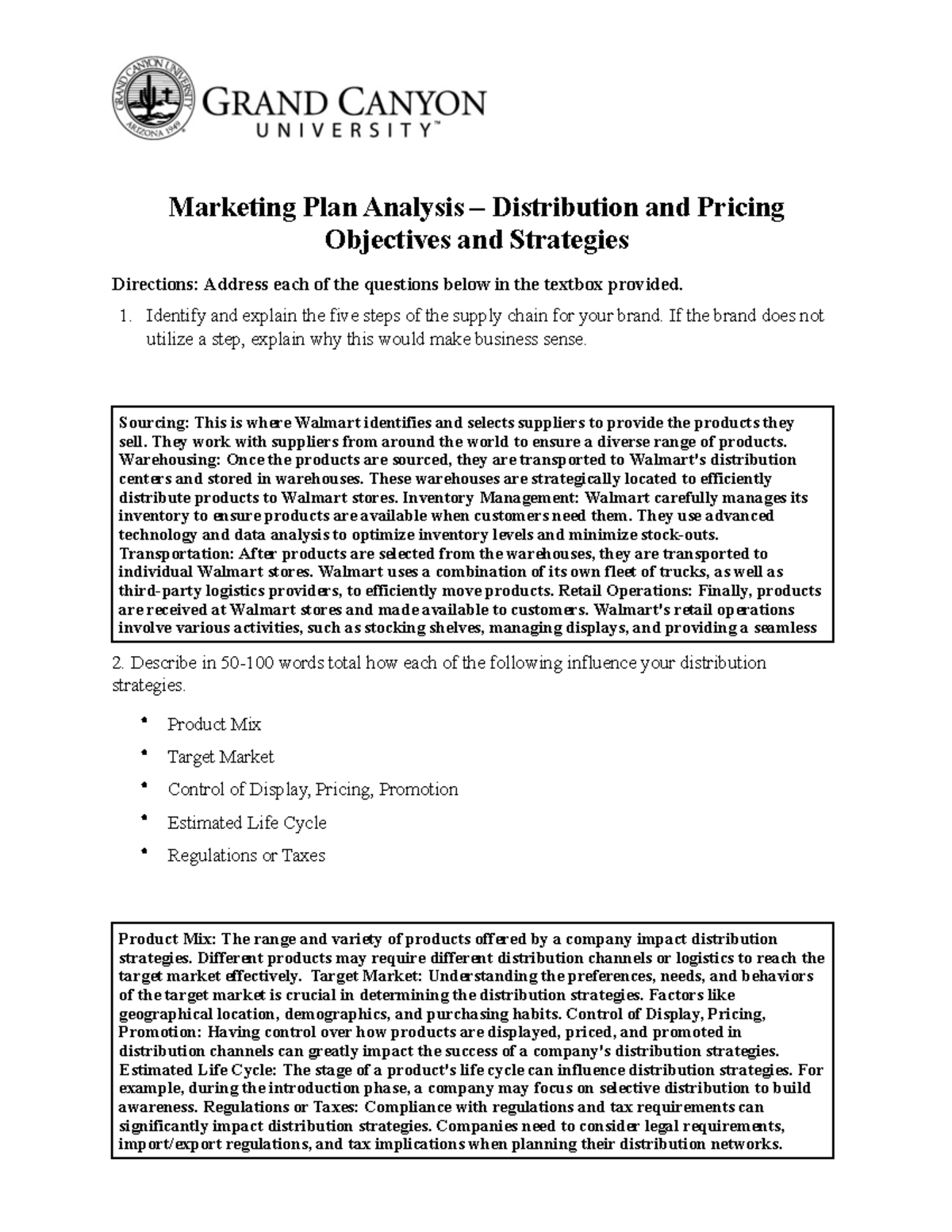 Marketing Plan Analysis Distribution-and-Pricing-Objectives-and ...