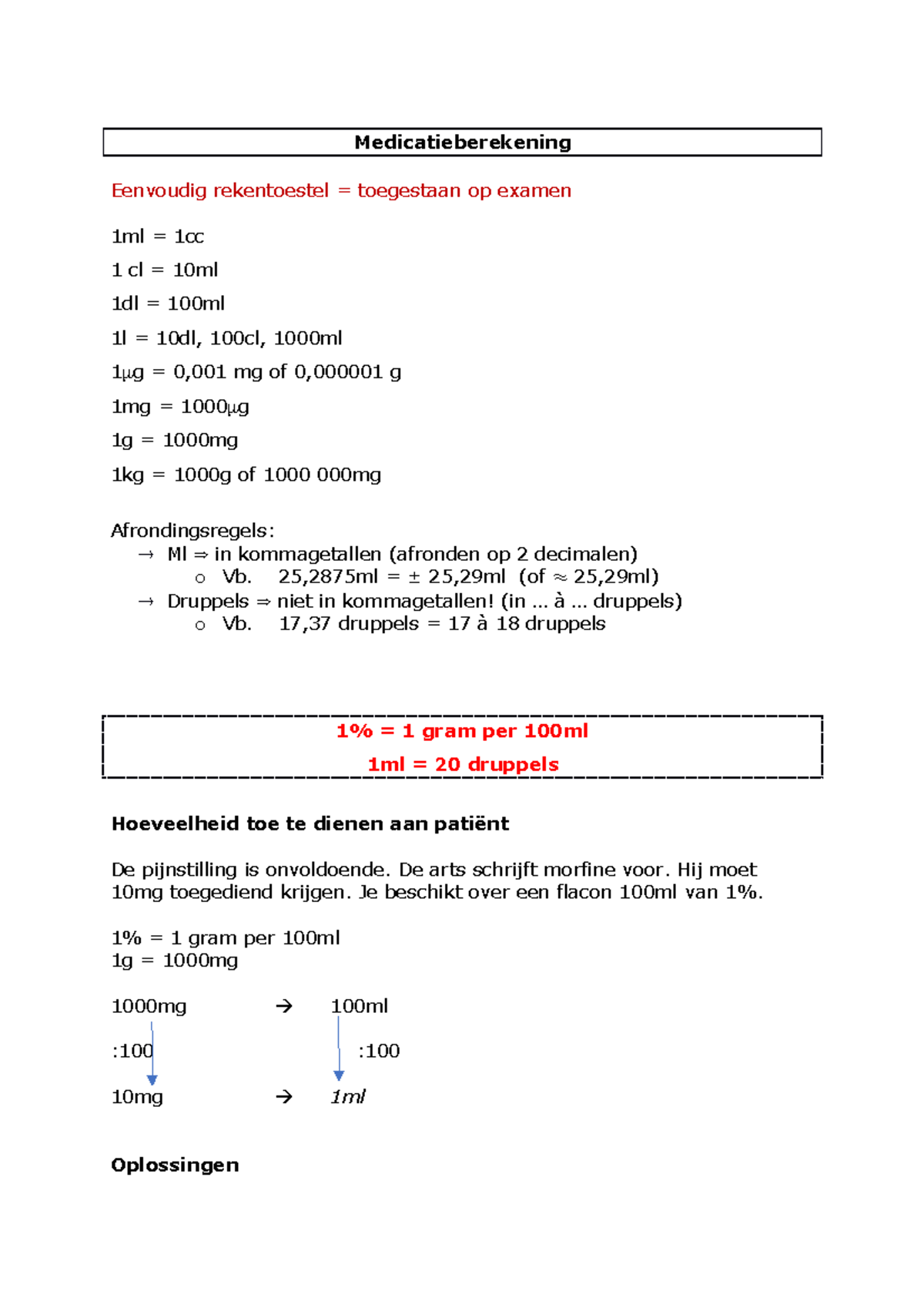 Medicatieberekening SV - Medicatieberekening Eenvoudig rekentoestel ...