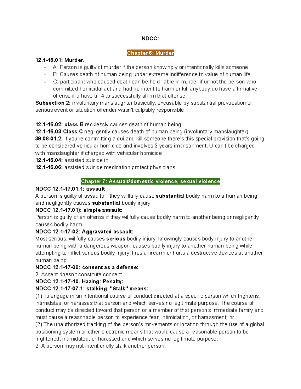NDCC - Google Docs - Notes on the chapter and NDCC - NDCC: Chapter 6 ...