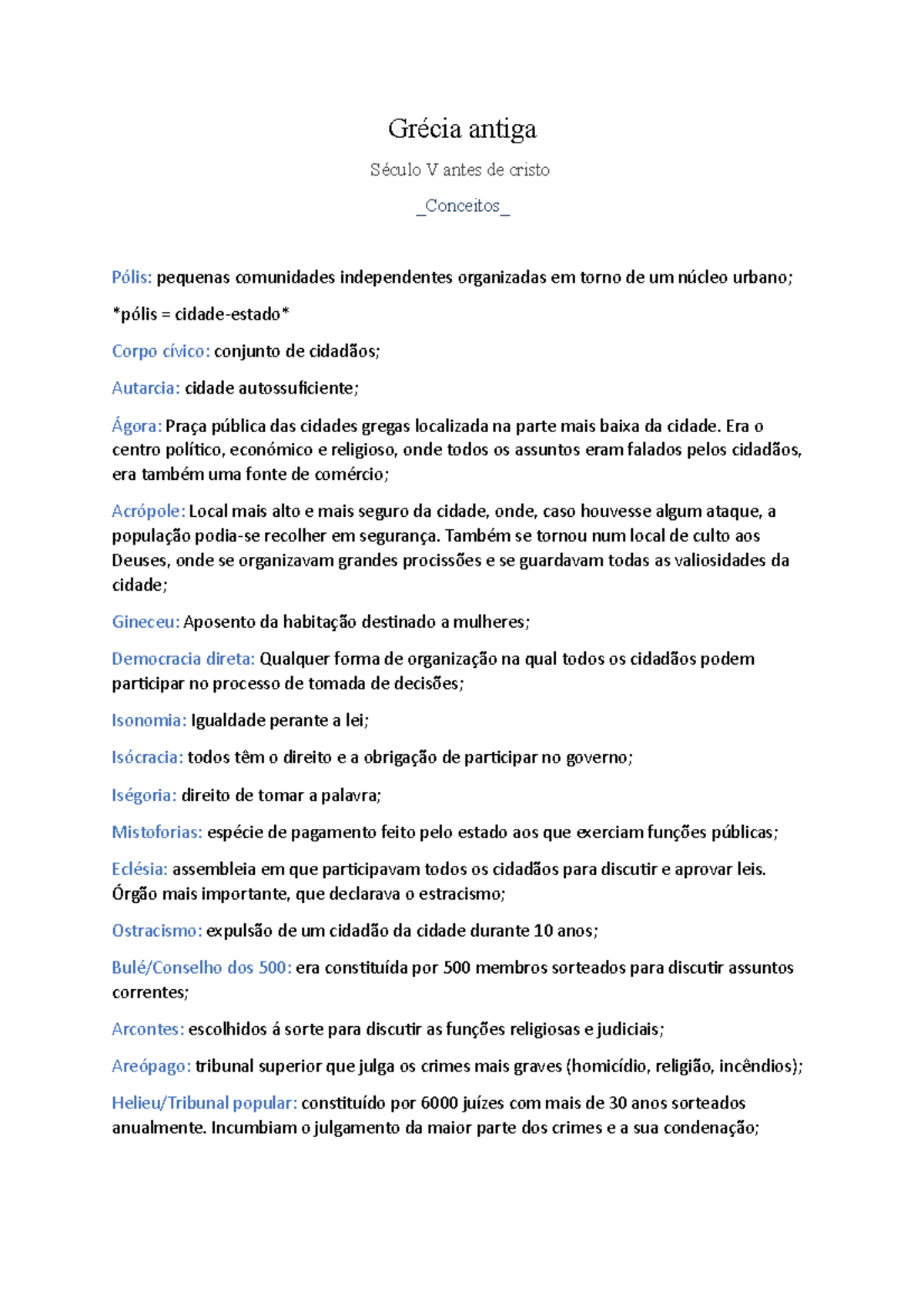 Documento 42 - que é tu queres páh vai estudar mase - Grécia antiga ...