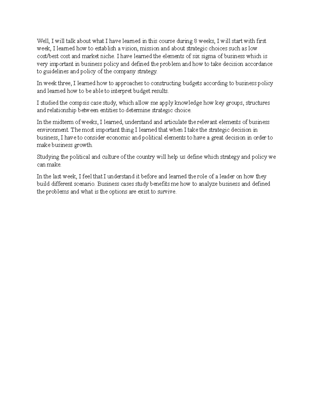 Learning Journal Week 8 - Well, I will talk about what I have learned ...