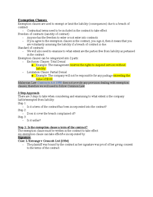 Week 6 Exemption Clause (Definition & Step 1) - Lucky Summer berry ...