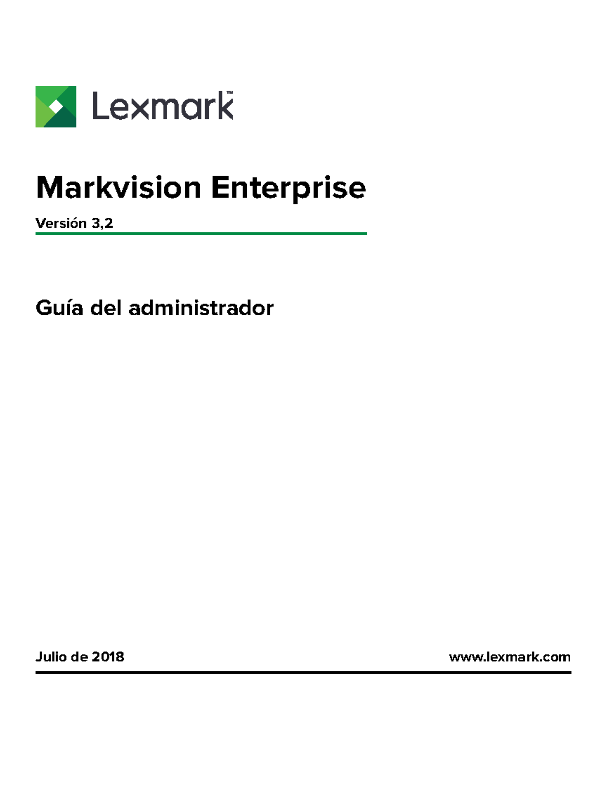 Lexmark Markvision Enterprise Admin Guide es - Markvision Enterprise ...