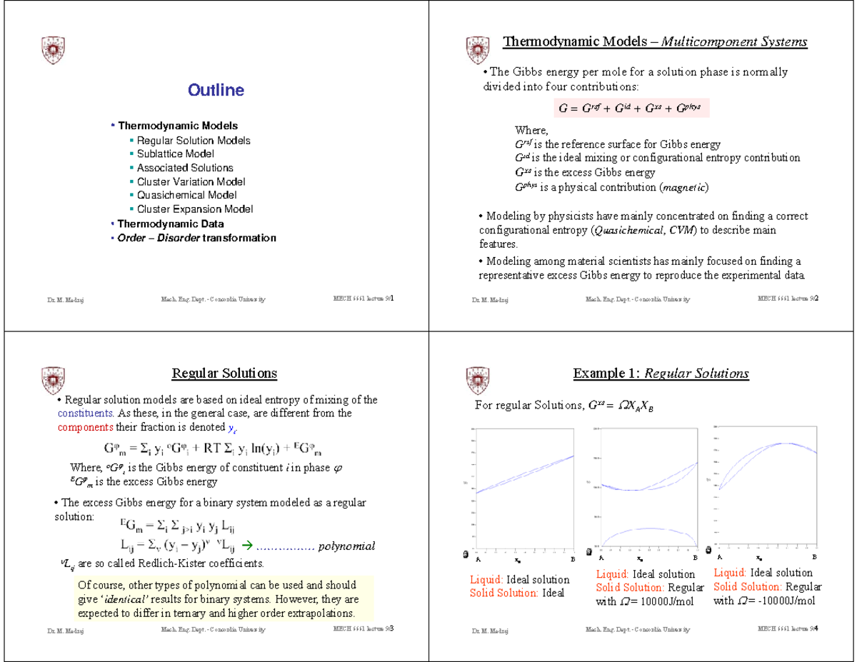 Lecture 9-thermodynamic modeling of phase equilibria-students-2011 MECH ...