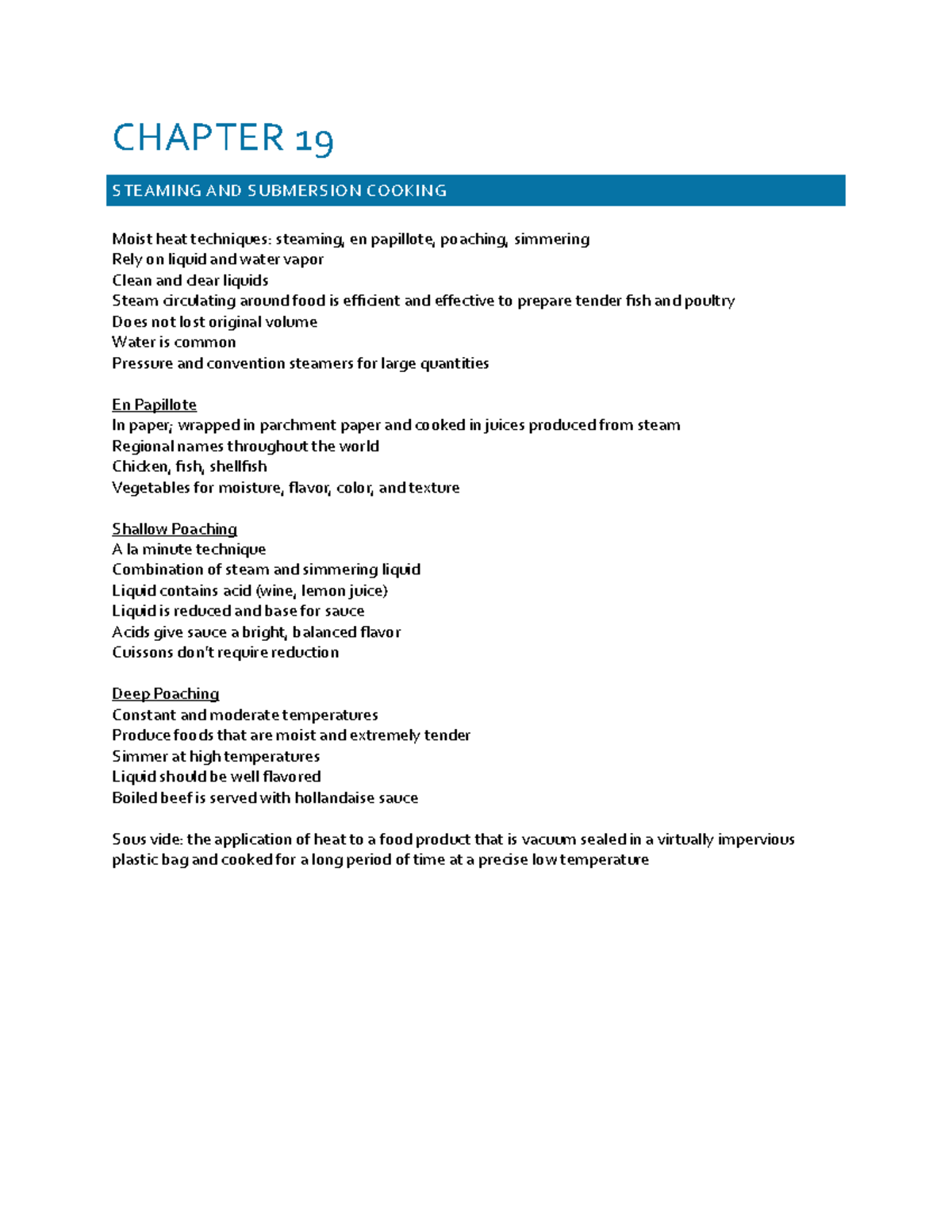 Steaming and Submersion Cooking - CHAPTER 19 STEAMING AND SUBMERSION ...