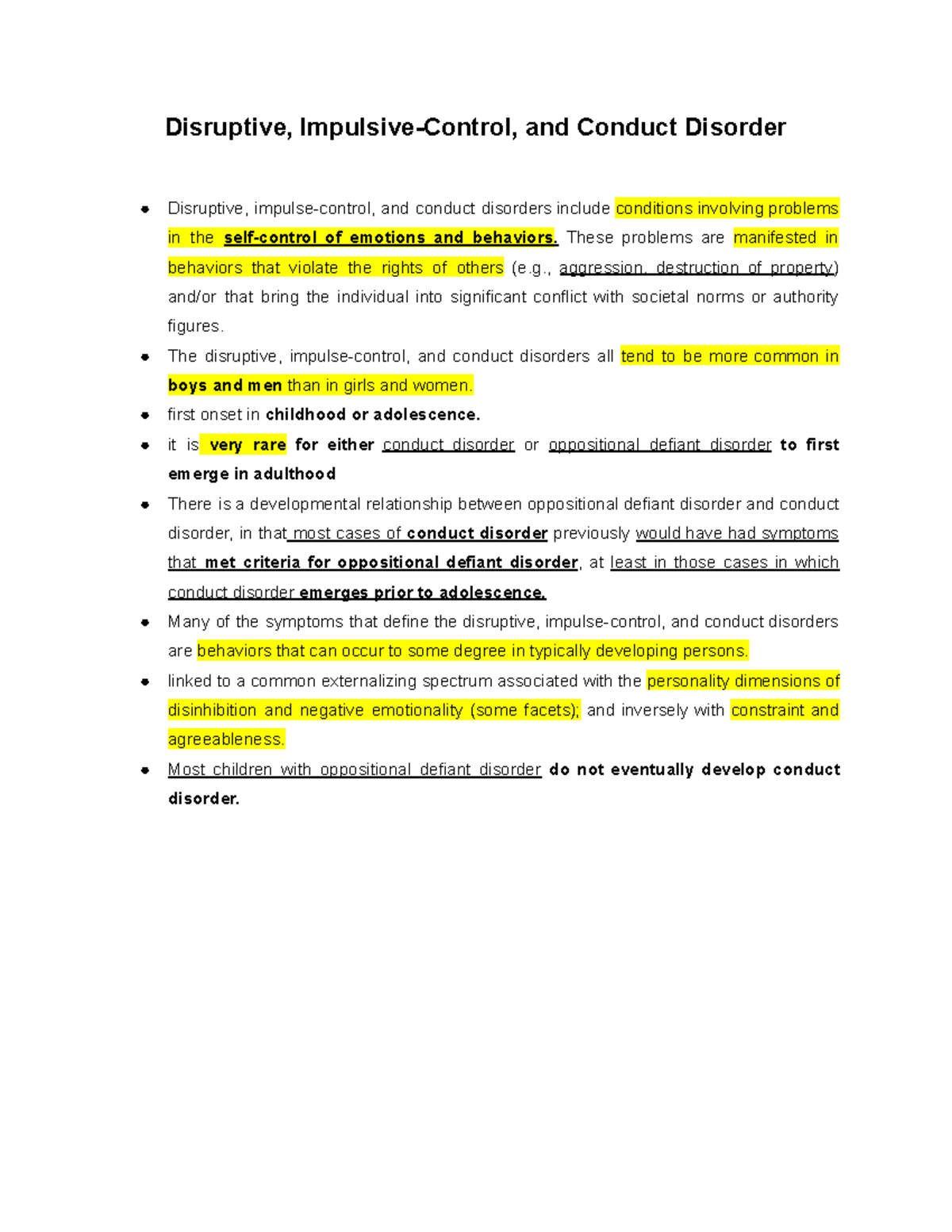 Disruptive, Impulsive-Control, and Conduct Disorder - These problems ...