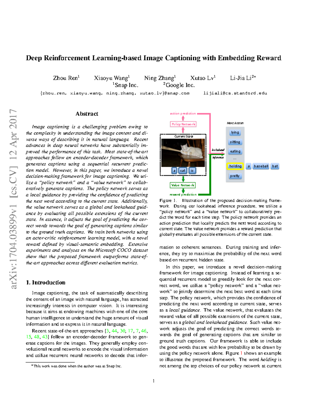 Drl - image captioning - Deep Reinforcement Learning-based Image Captioning with Embedding ...