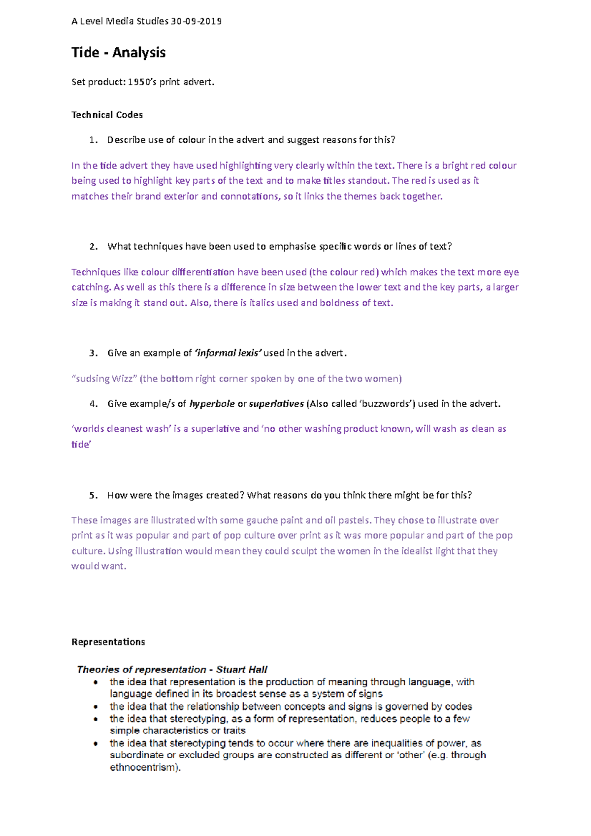 Tide analysis-2 - for tide notes - A Level Media Studies 30-09- Tide ...
