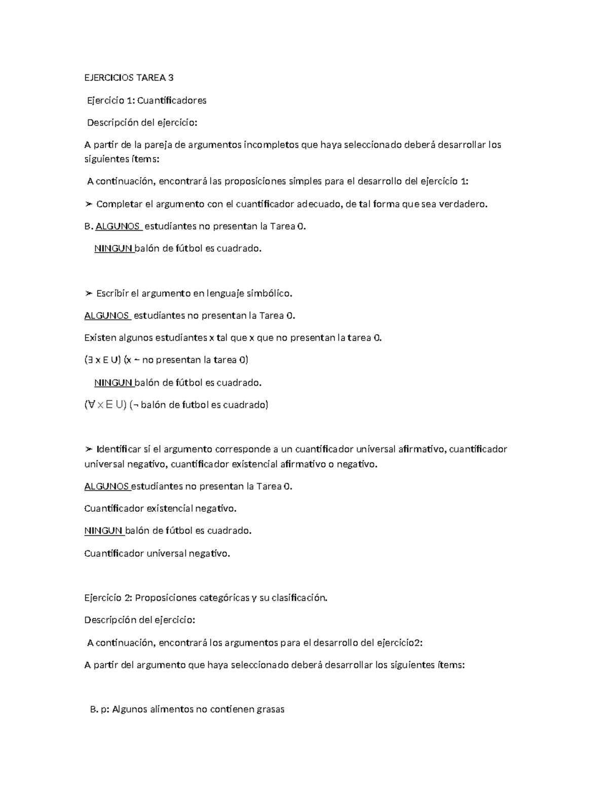 Ejercicios Tarea 3 unidad 3 - EJERCICIOS TAREA 3 Ejercicio 1: Cuantificadores Descripción del ...