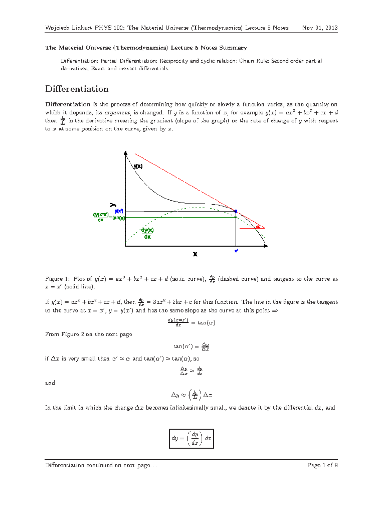 PHYS102 lecture 5 - The Material Universe (Thermodynamics) Lecture 5 ...
