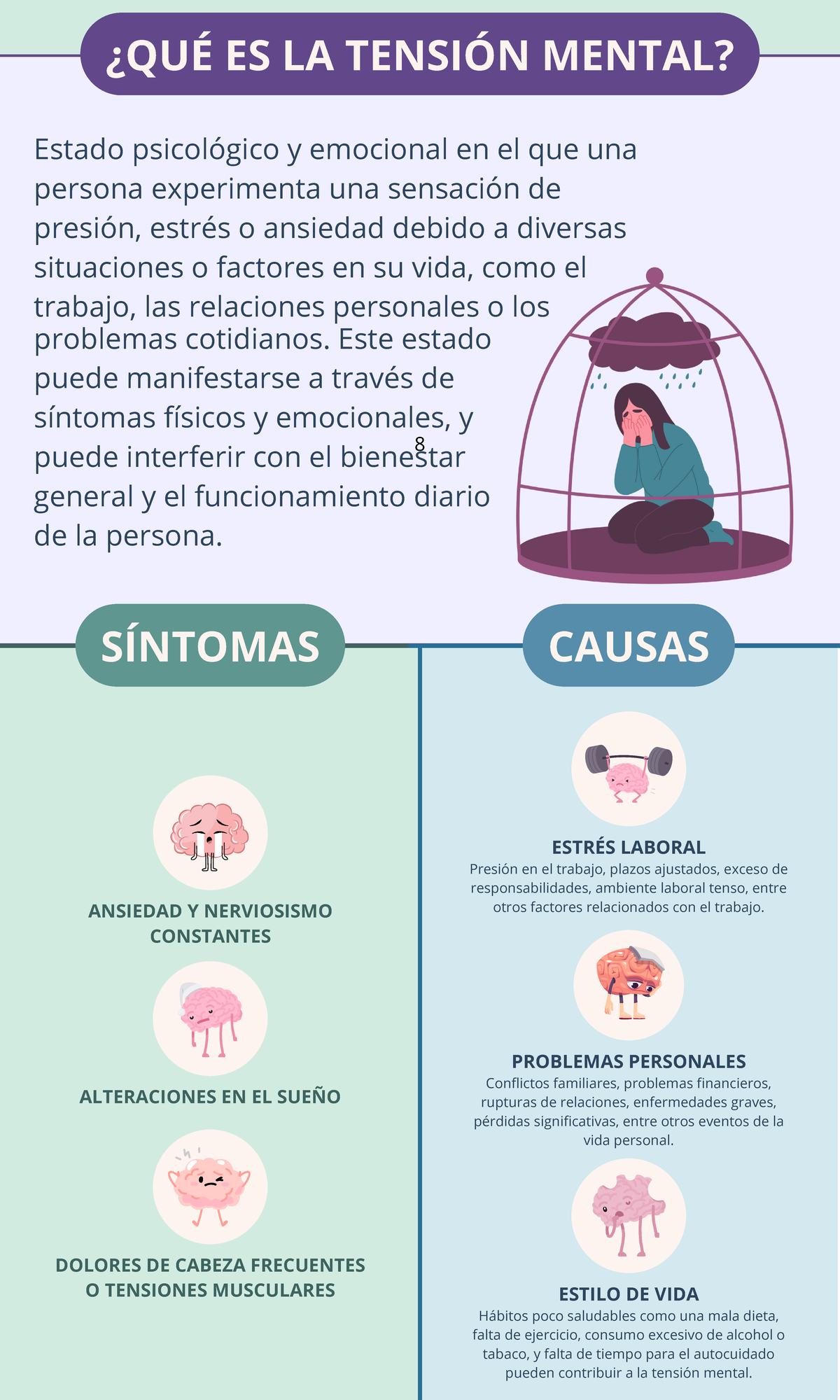 Tension mental - Estado psicológico y emocional en el que una persona ...
