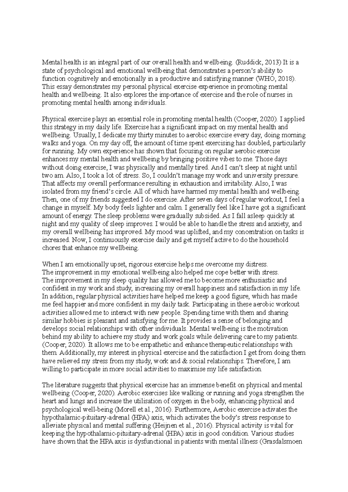 NURS2009_ Assignment - Mental health is an integral part of our overall ...