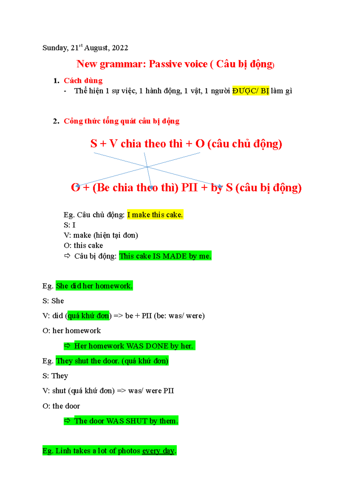 Passive LT basic - dhdf - Sunday, 21st August, 2022 New grammar ...