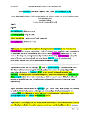 Step 1 and 2 passage analysis homework - Passage four step 1 and 2 ...