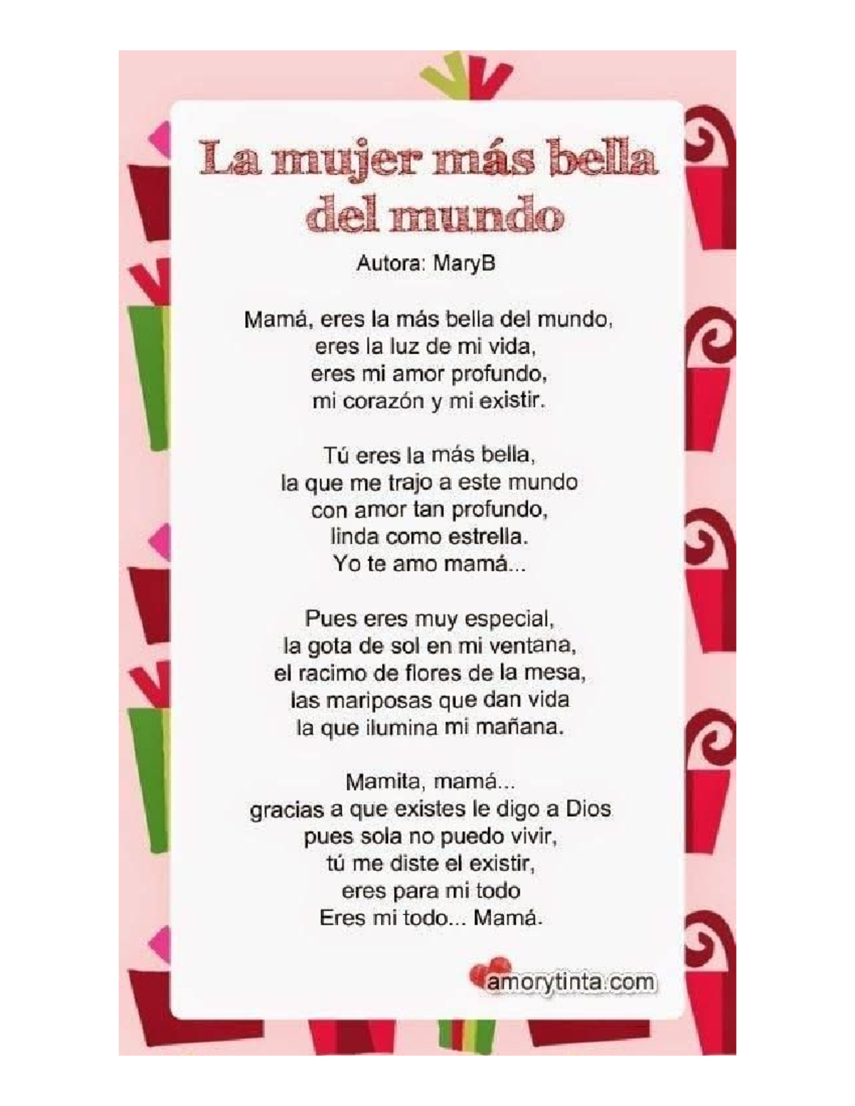 Poemas - día de la madre - Talleres de Artes - Studocu