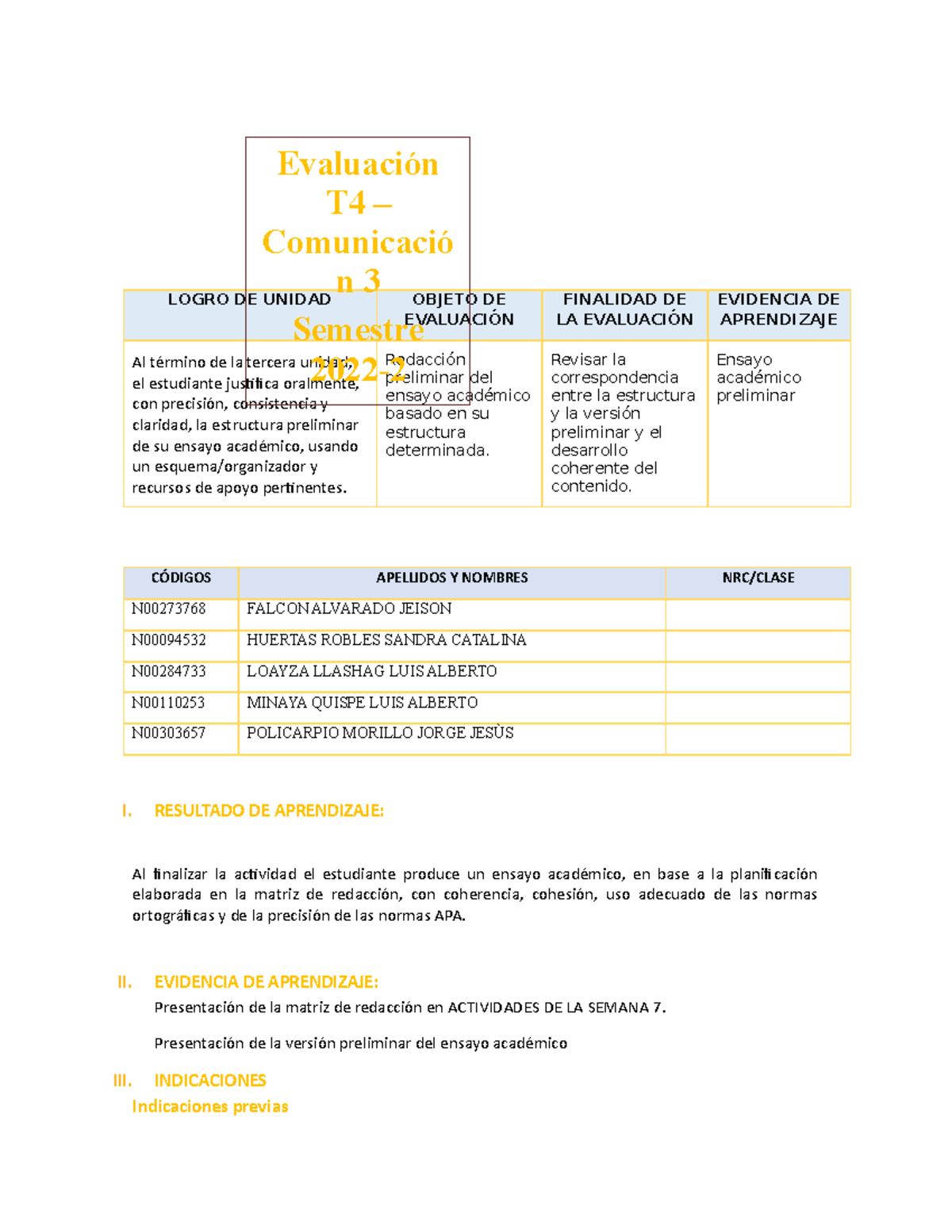 Grupo 4 T4 Ta4 Nota 18 Logro De Unidad Objeto De EvaluaciÓn