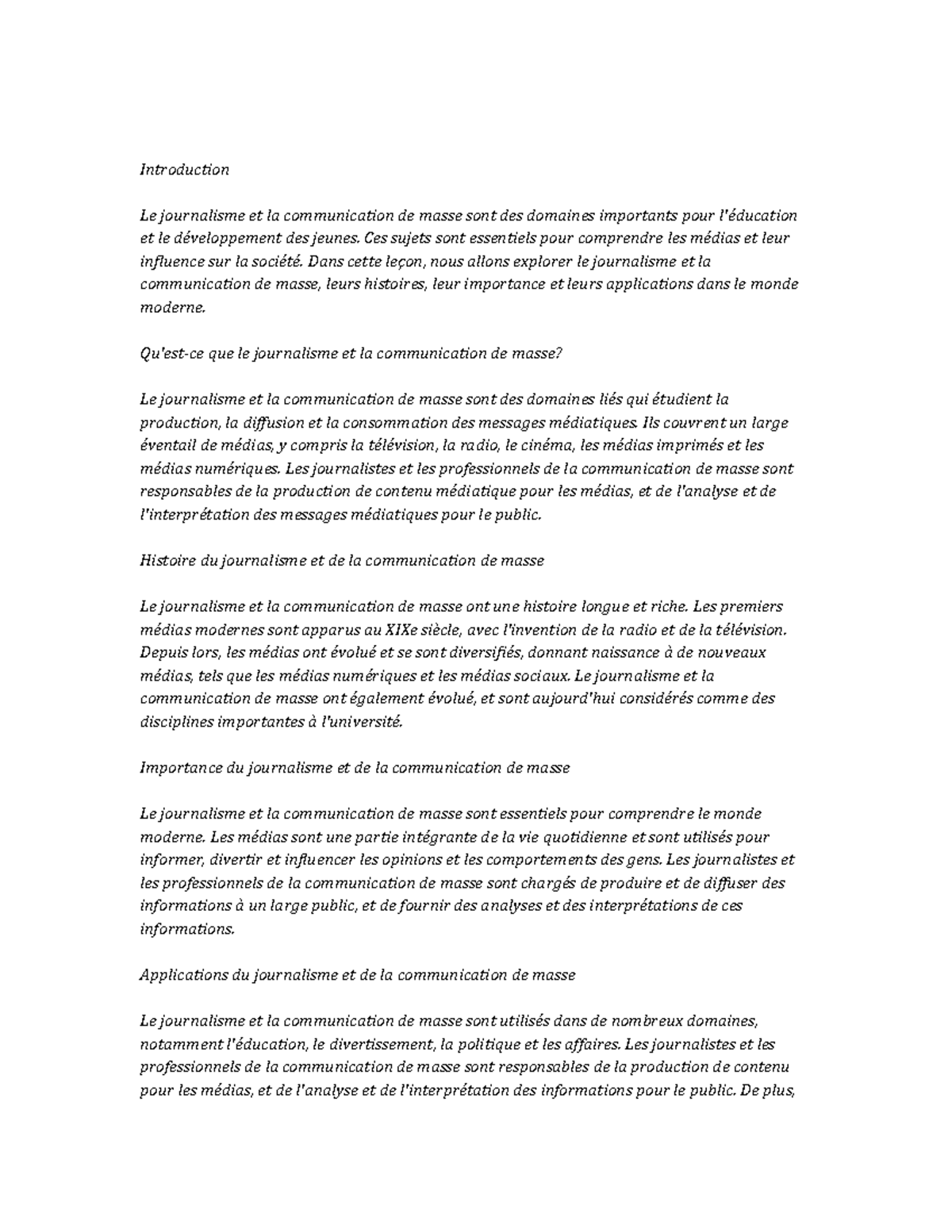 Journalism and Mass Communication Study Notes - Introduction Le ...