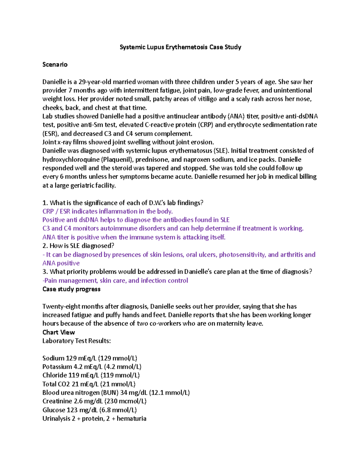 Systemic+Lupus+Erythematosis - Systemic Lupus Erythemetosis Case Study ...