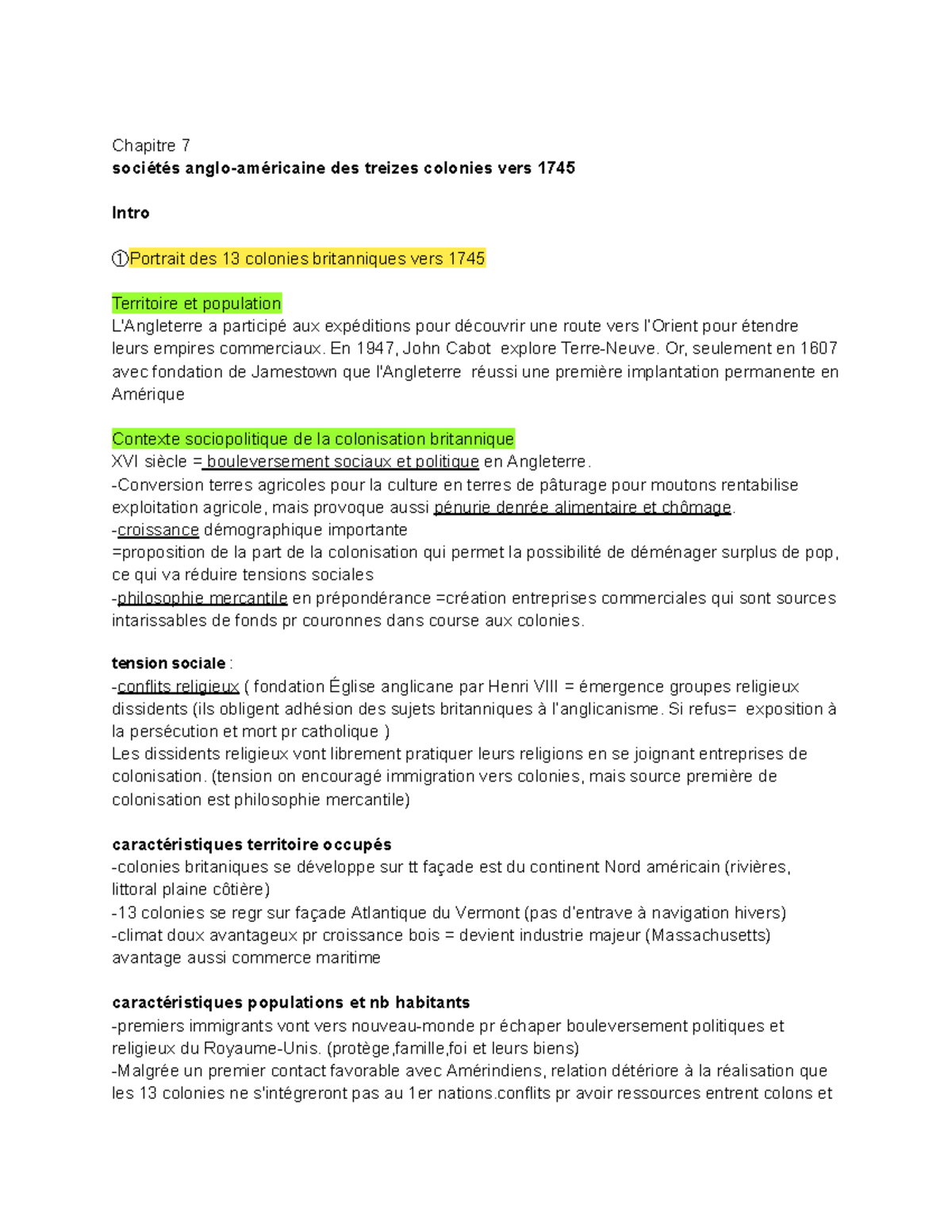 Univers sociale chap 7 - Chapitre 7 sociétés anglo-américaine des ...