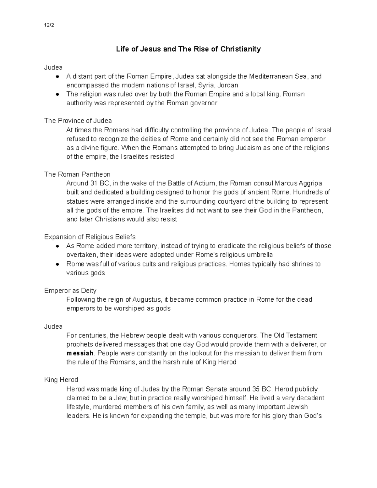 Life of Jesus and The Rise of Christianity - Life of Jesus and The Rise ...