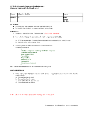 CS127-8L EXER04-2 - c++ exercise - CS127-8L – Problem Solving and Programming 2 (Laboratory) FA2 ...