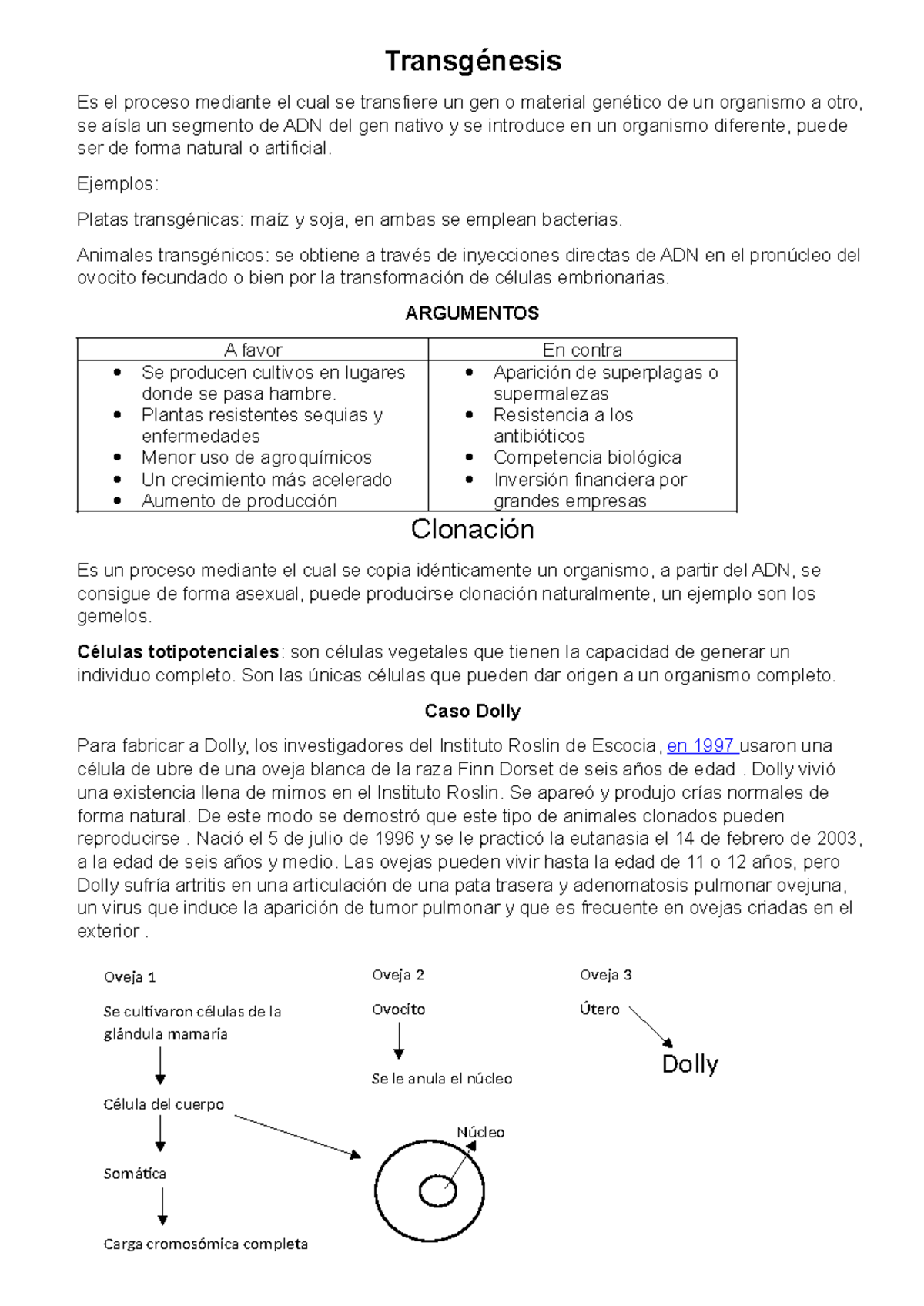 Transgénesis - Transgénesis Es el proceso mediante el cual se ...