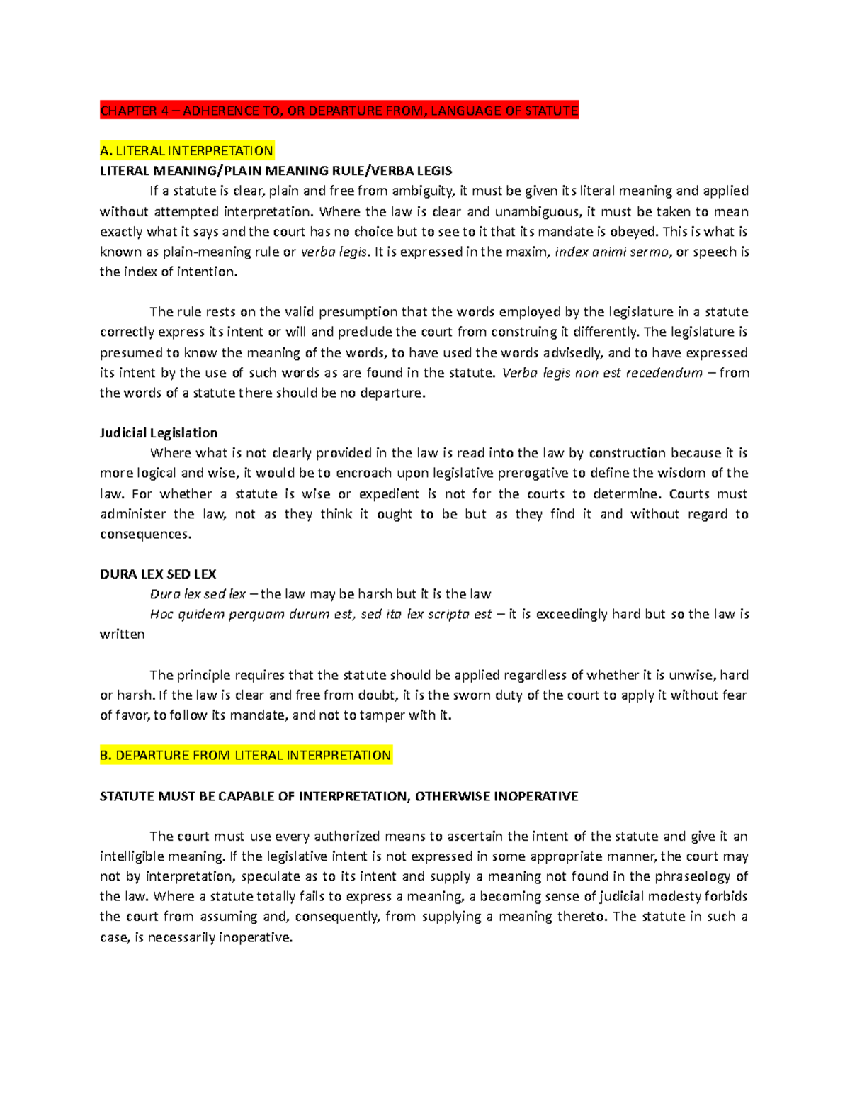 Midterm Notes - Statcon - CHAPTER 4 – ADHERENCE TO, OR DEPARTURE FROM ...
