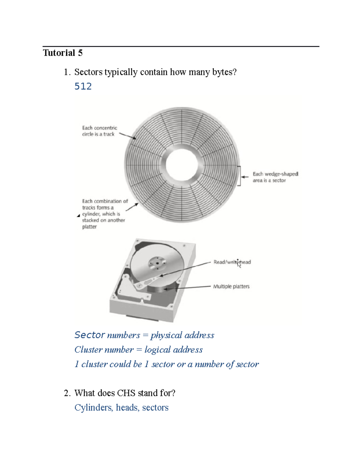 Tutorial 5 - tut 5 - Tutorial 5 Sectors typically contain how many ...