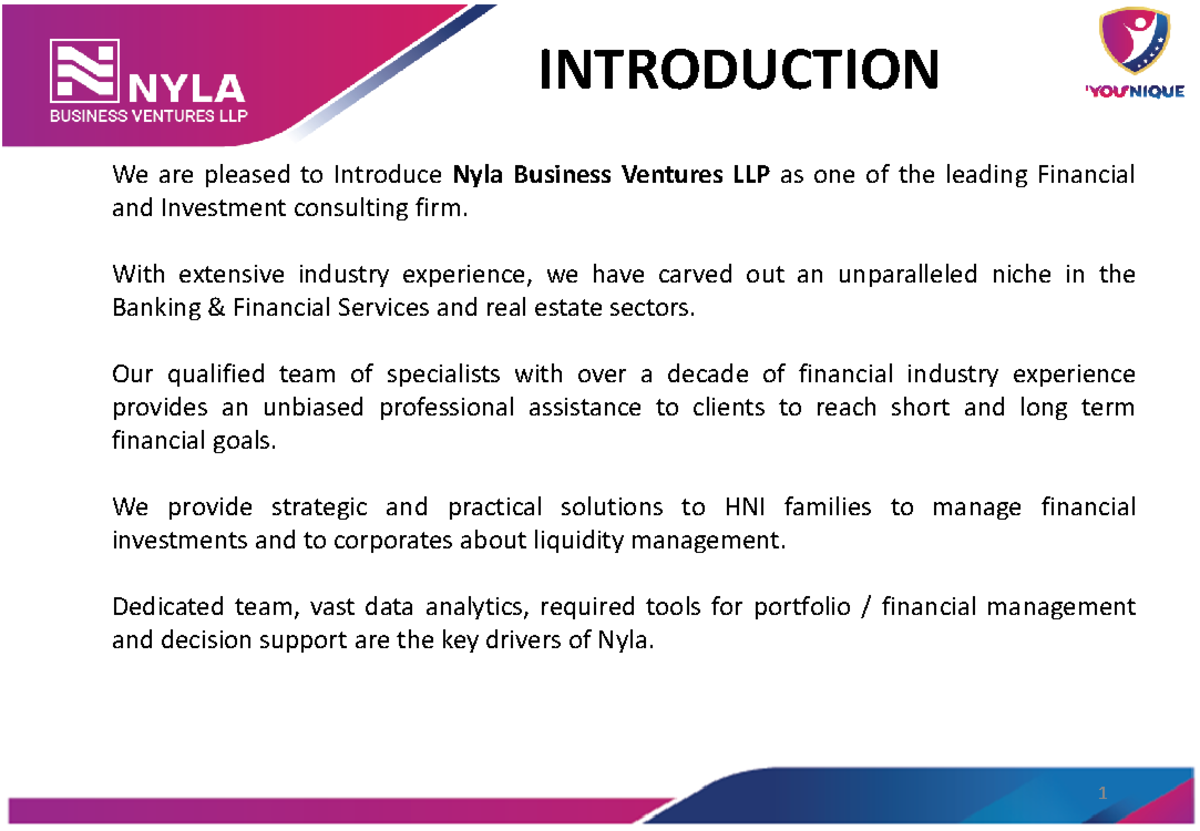 Nyla Business Ventures - Company Profile - We are pleased to Introduce Nyla Business Ventures ...