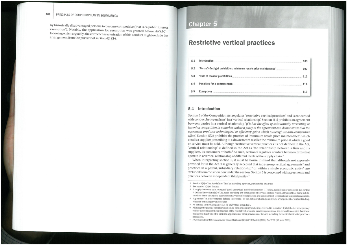 Po CL Chap 5-1 - Summary Competition Law - LAWS4078A - Studocu