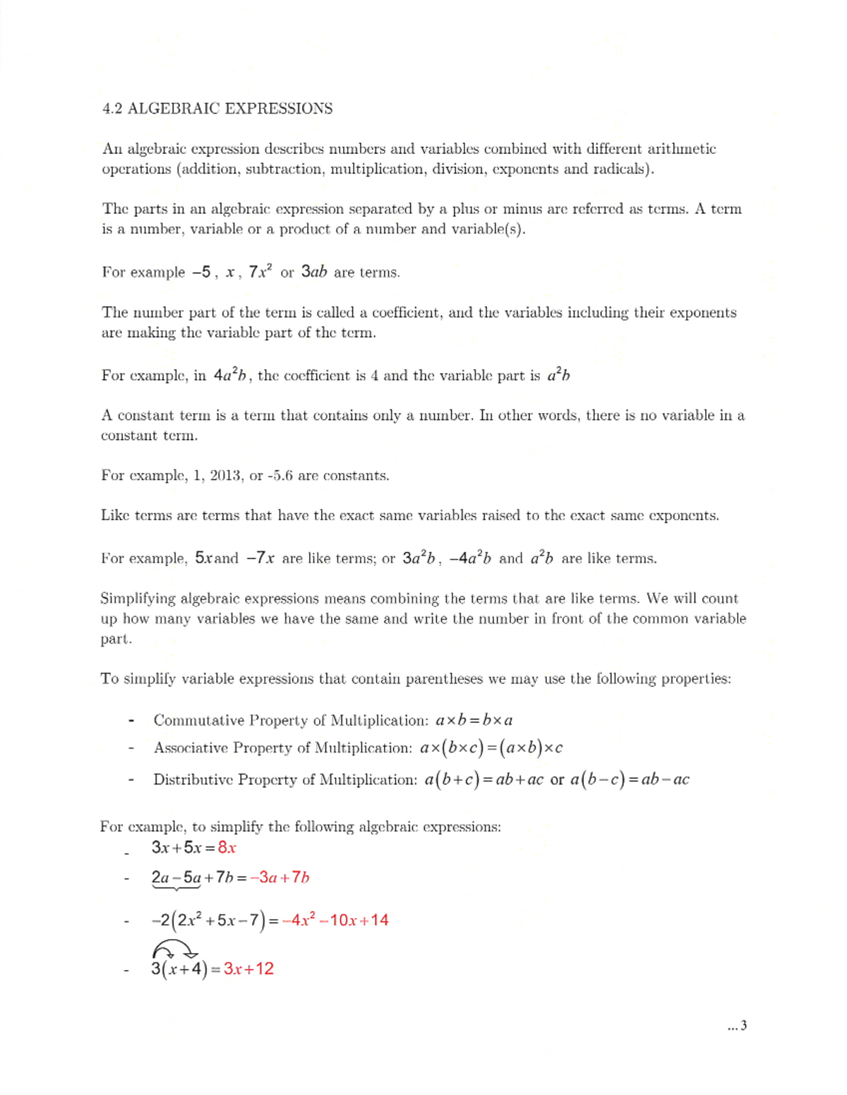 4.2 Algebra notes - MATH10042 - Studocu