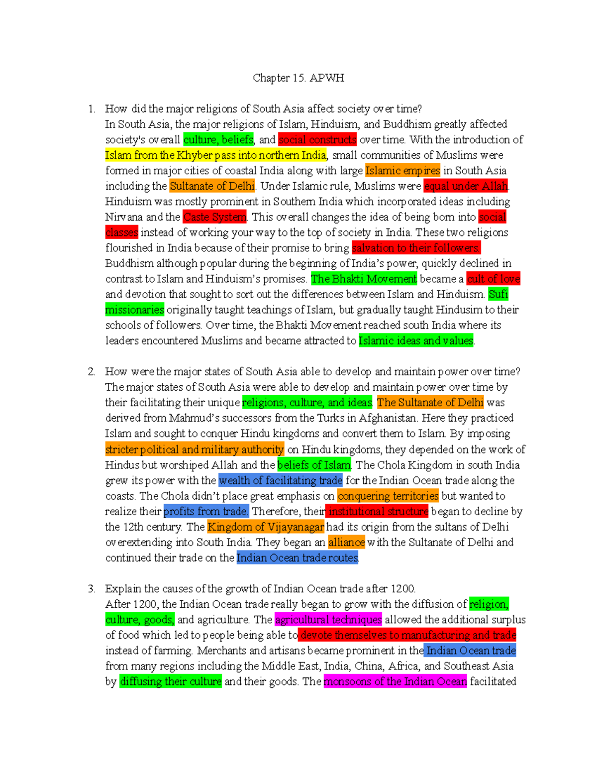 Chapter 15. APWH - Ch. 15 of Traditions and Encounters by Ziegler ...