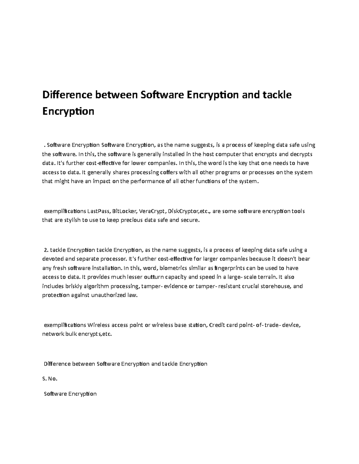 Difference between Software Encryption and tackle Encryption - Software ...