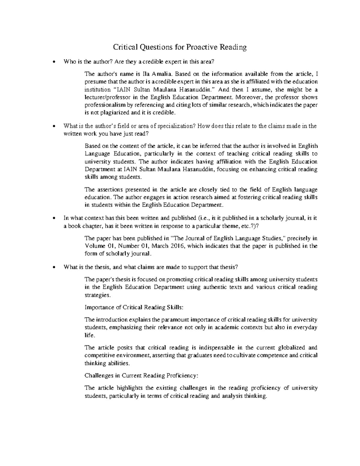 Critical Questions for Proactive Reading Quiz - Alice 006 - Critical ...