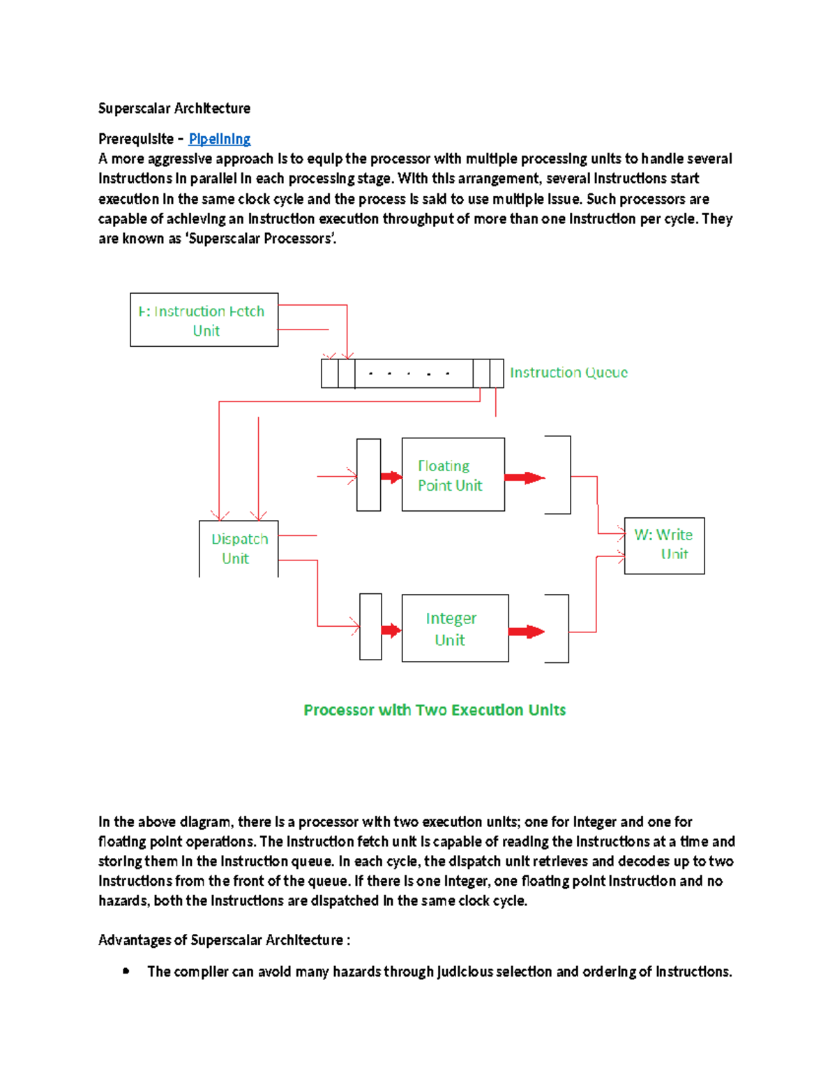 Very Long Instruction Word - Superscalar Architecture Prerequisite ...