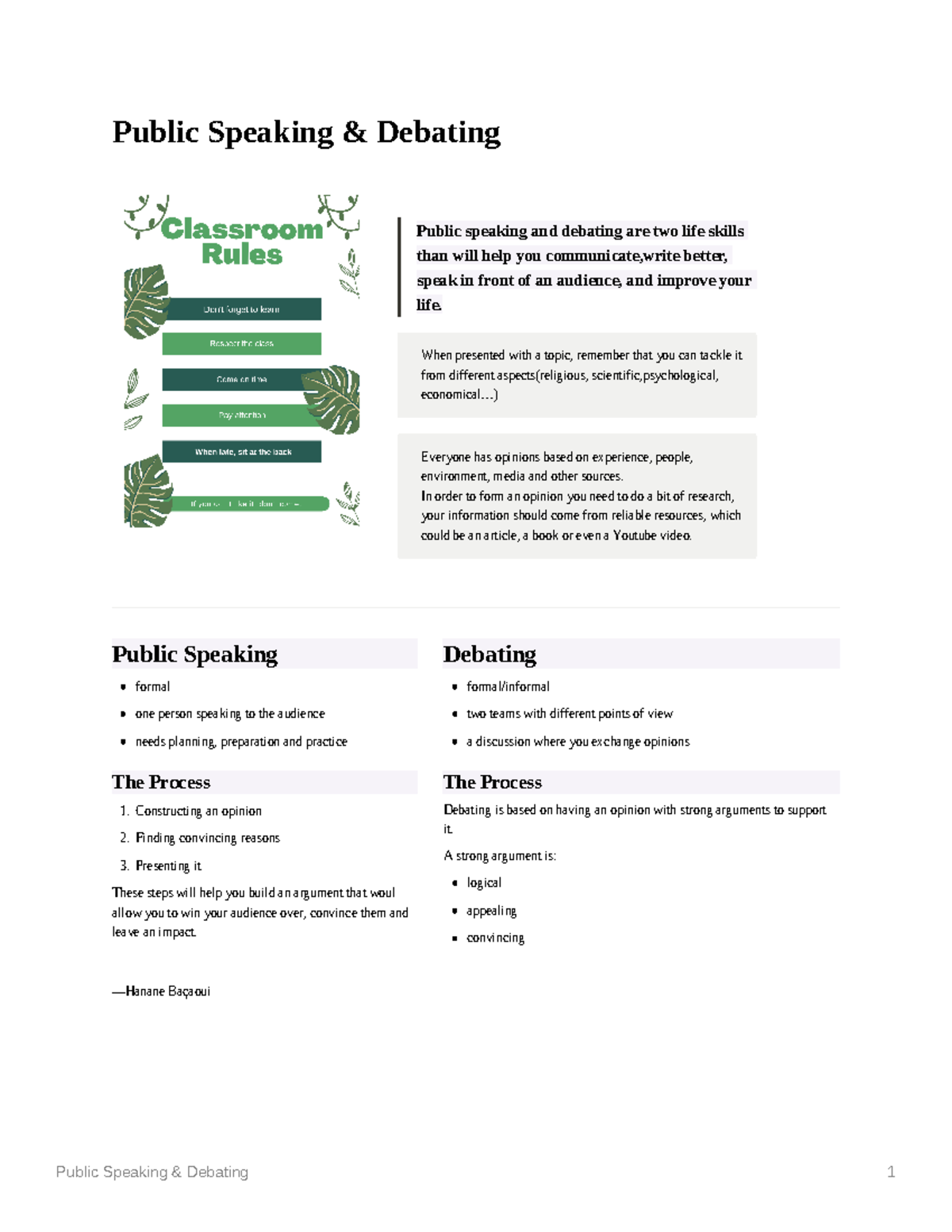 Public_Speaking__Debating_ (1). - Public Speaking & Debating 1 Public ...