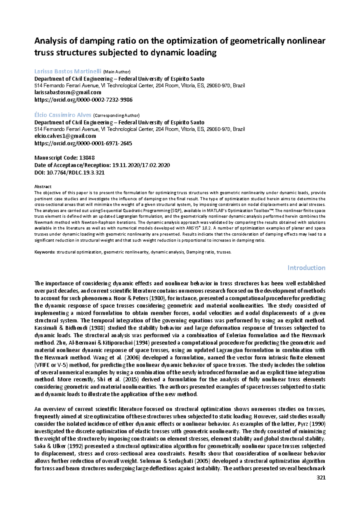 0718 915X rconst 19 03 321 - Analysis of damping ratio on the ...