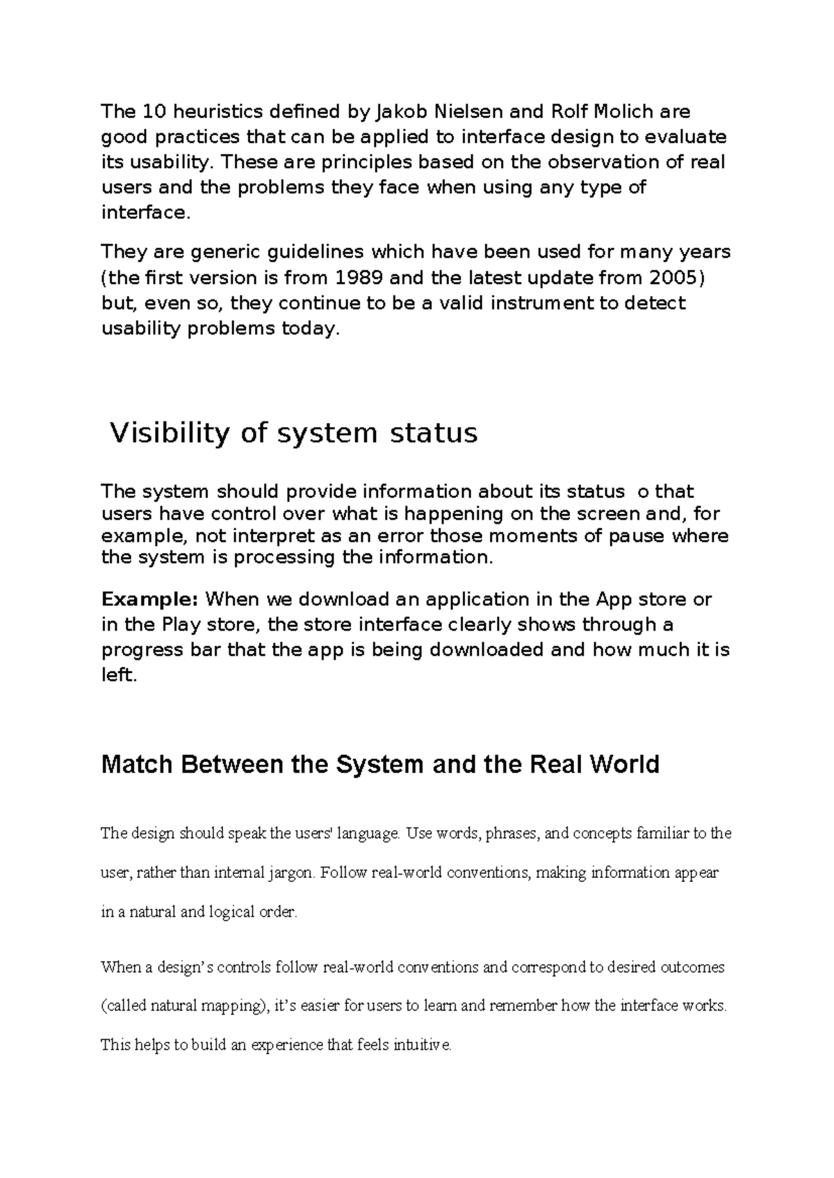 Champions - questions and answers - The 10 heuristics defined by Jakob ...