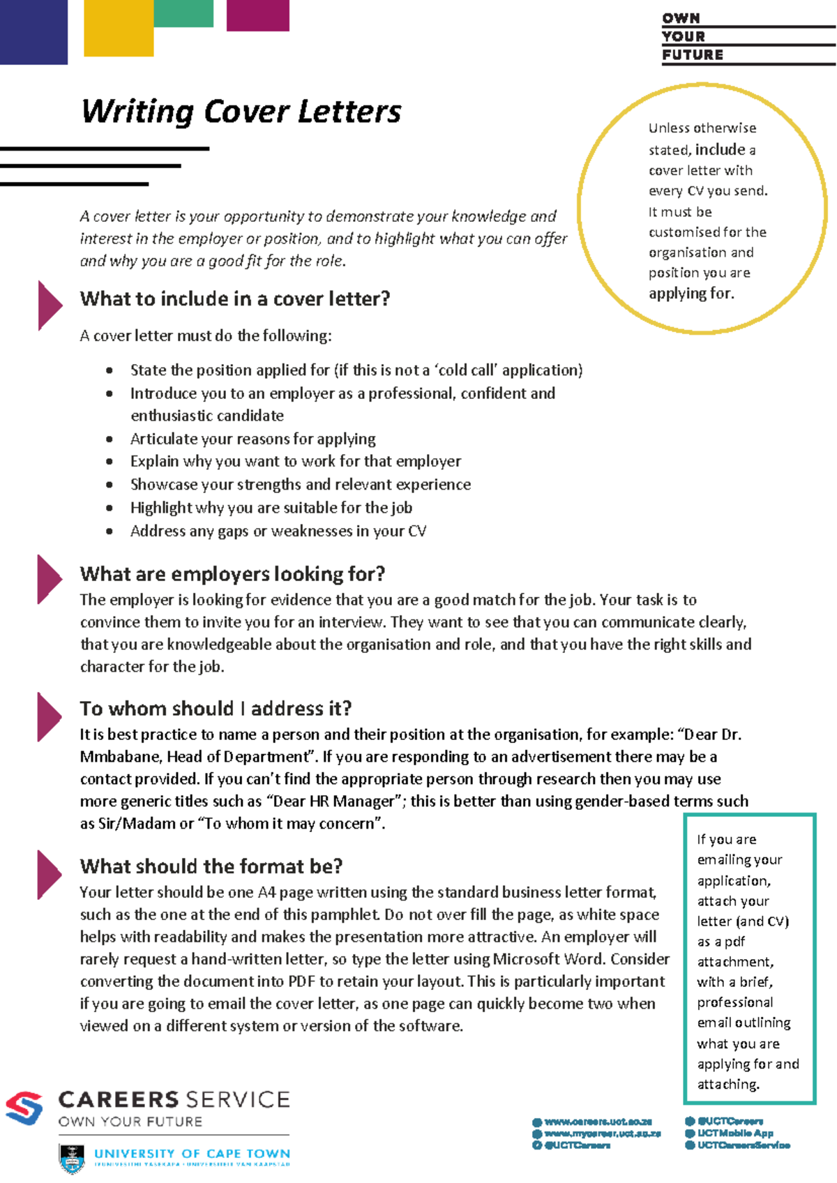 Cover%20Letter 2019 - Study guide - Writing Cover Letters A cover ...