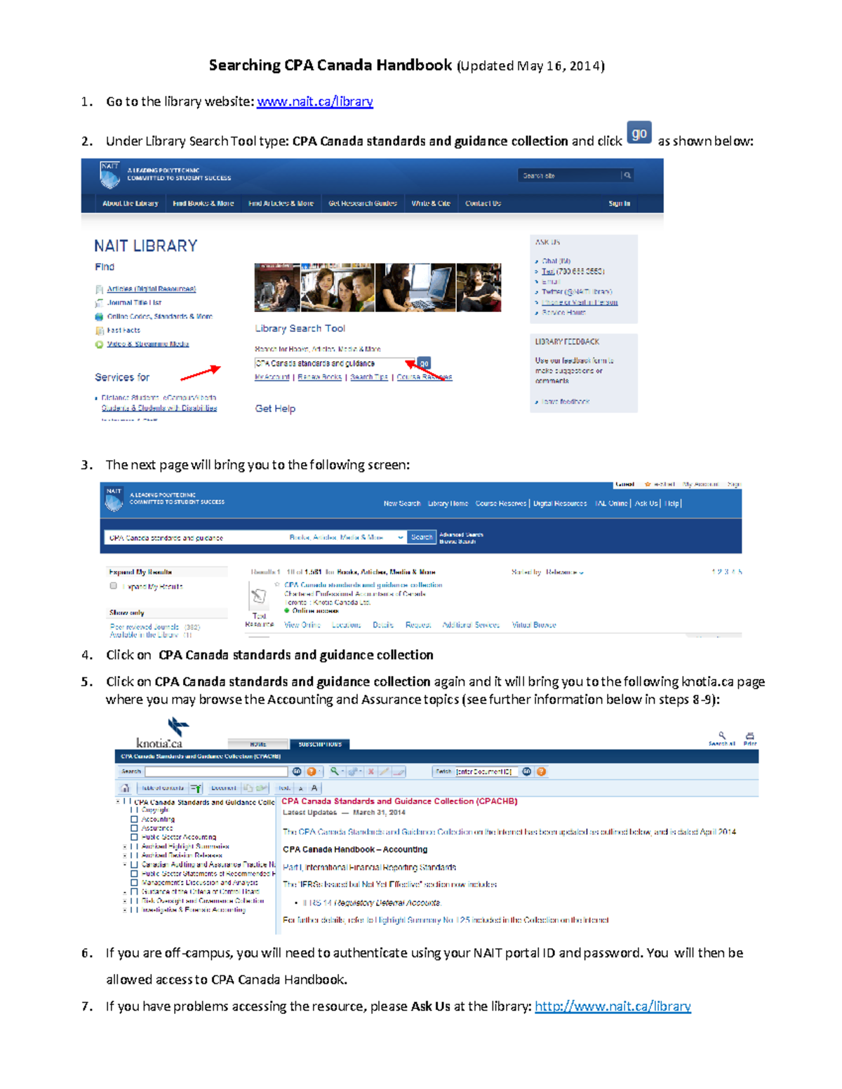 Accessing the CPA Canada Handbook - Searching CPA Canada Handbook ...