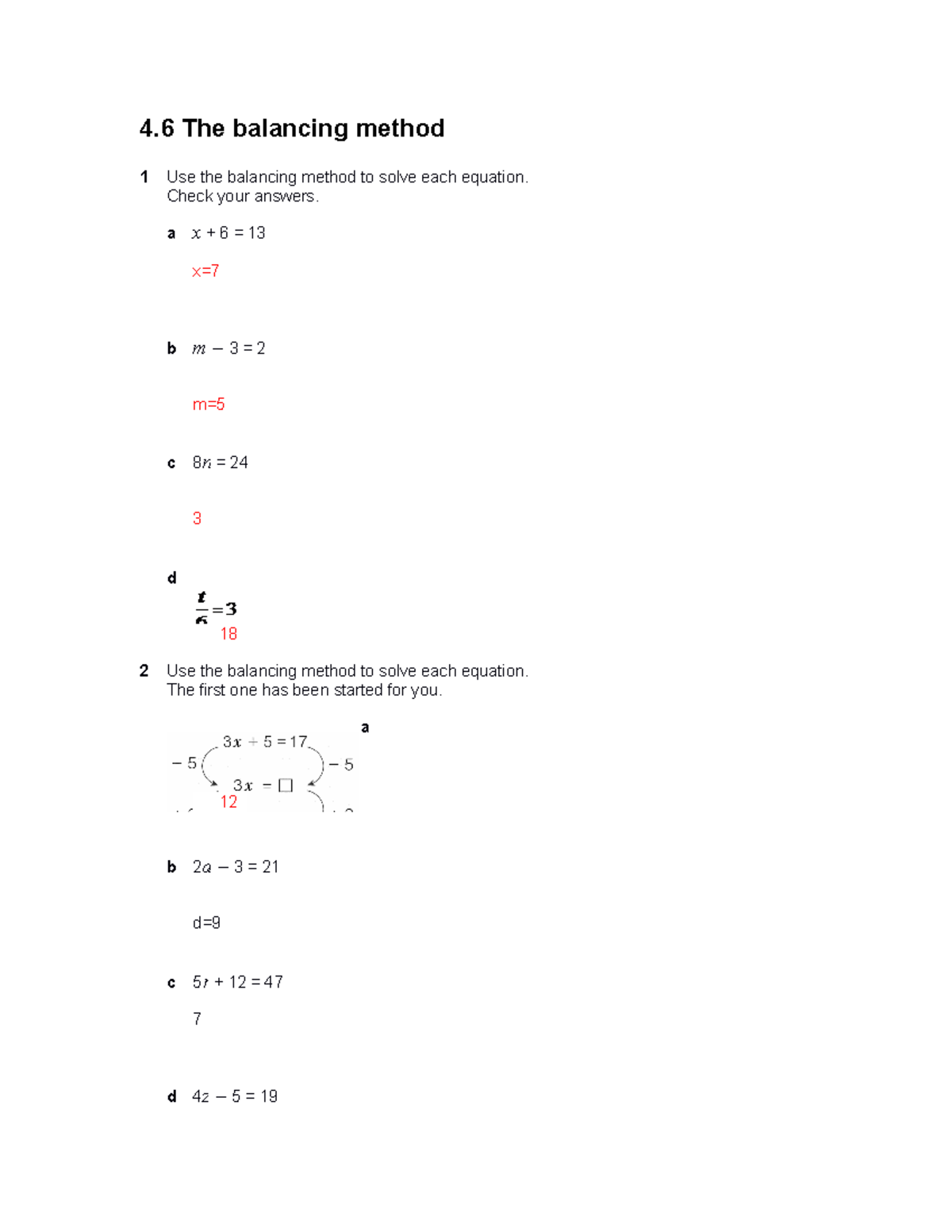 4.6 Balancing Method - 4 The balancing method 1 Use the balancing ...