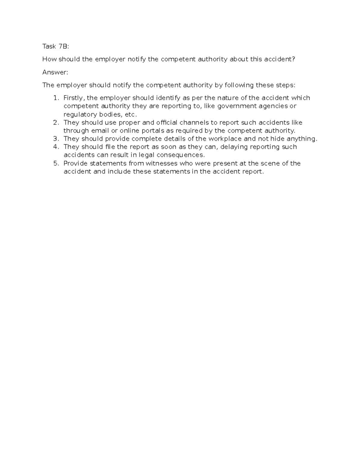 Task 7B - Scenario: The warehouse You are a newly hired warehouse worker for the distribution ...