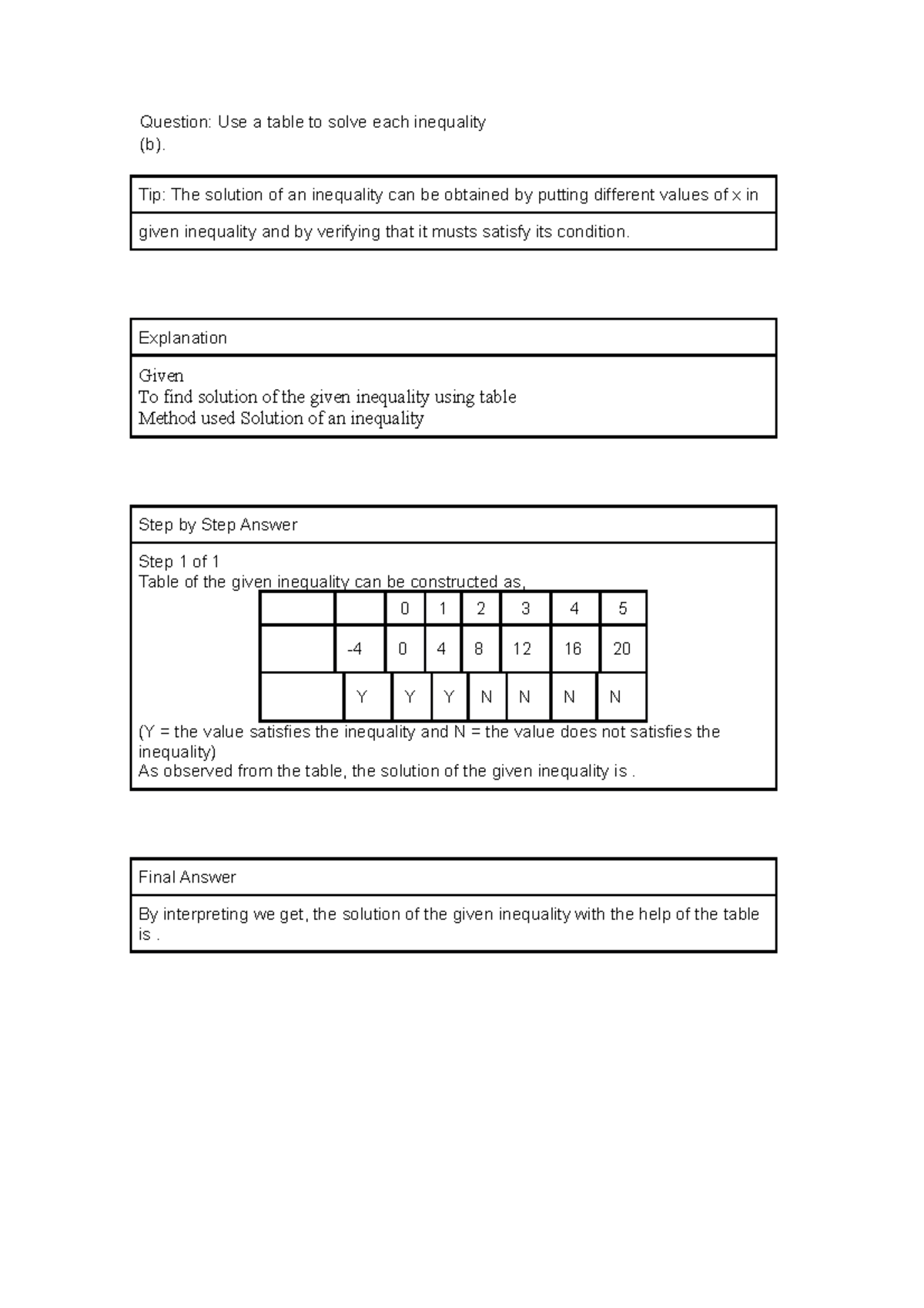 BIMA Ch3 Ex3.3 Activities Pg116 Q2 (b) - Question: Use a table to solve ...