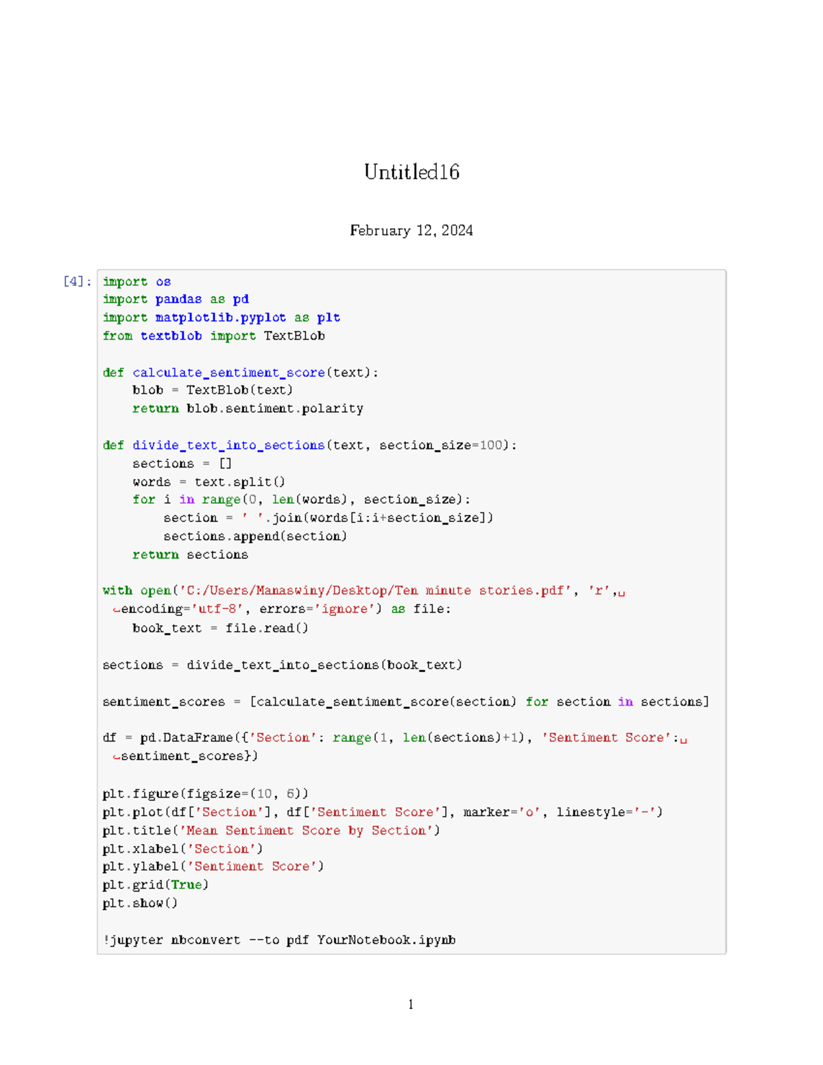 Sentiment Scoring of Ten minute Stories - Untitled February 12, 2024 [4 ...