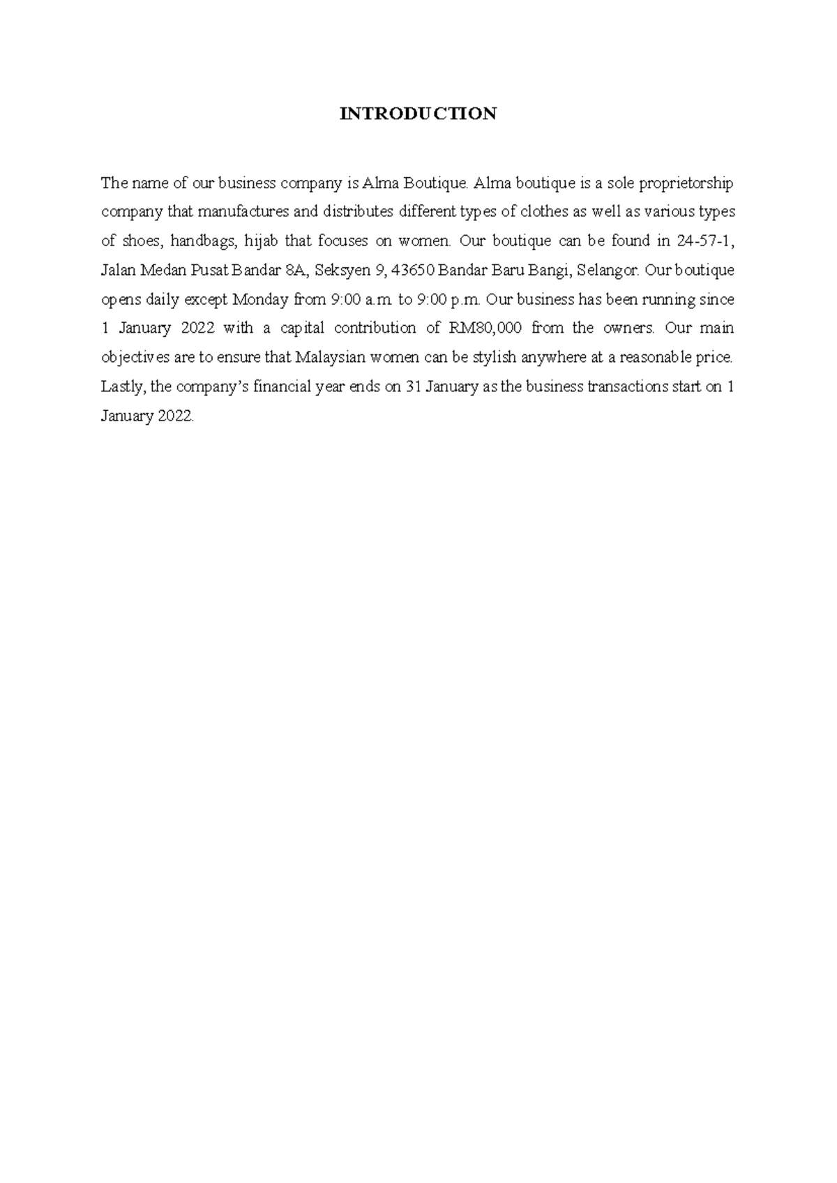 ACC117 Group Project - INTRODUCTION TO FINANCIAL ACCOUNTING ...