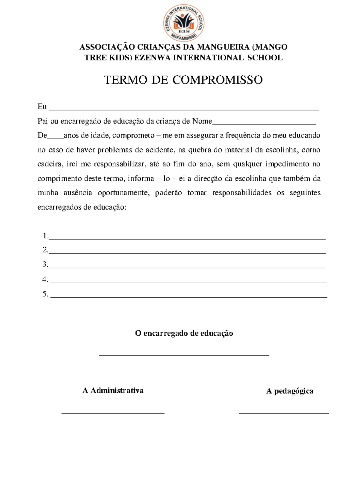 Ezenwa Internacional School - TREE KIDS) EZENWA INTERNATIONAL SCHOOL ...