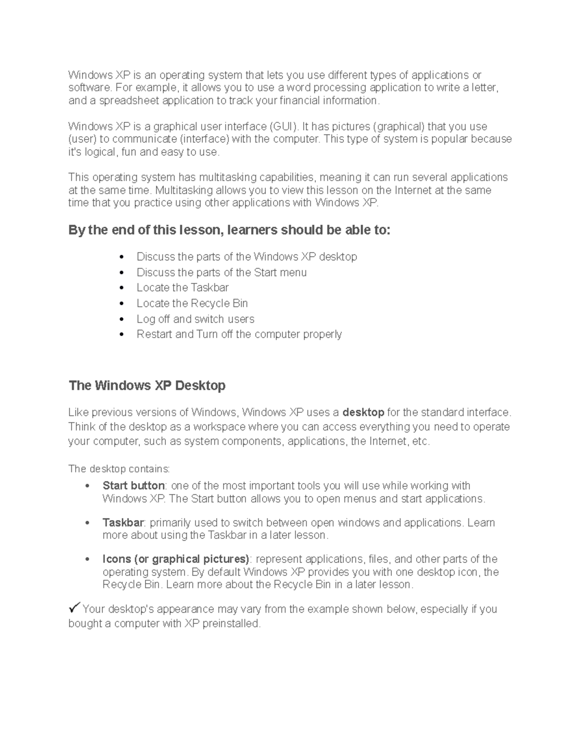 FILE Management Notes- Windows XP-2022 - Windows XP is an operating ...