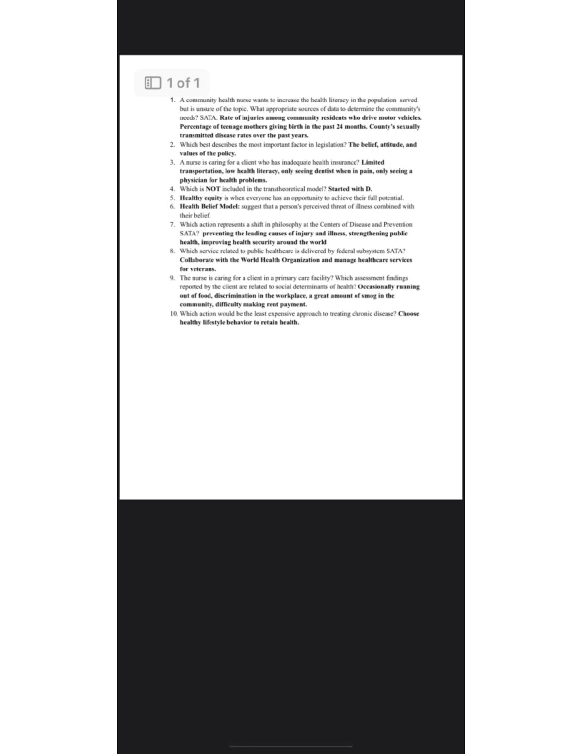 Community Health Notes Nr 442 Studocu