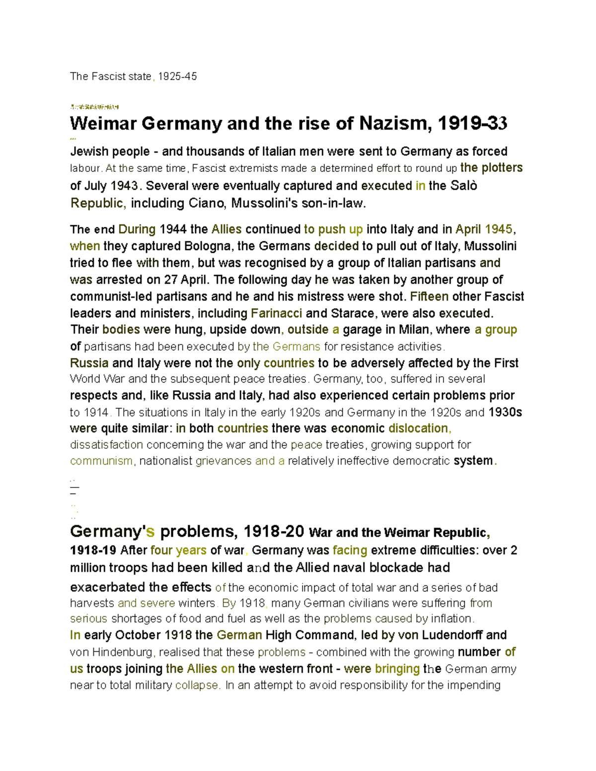 Cambridge - Chapter 7 - Weimar Germany and the Rise of Nazism - The ...